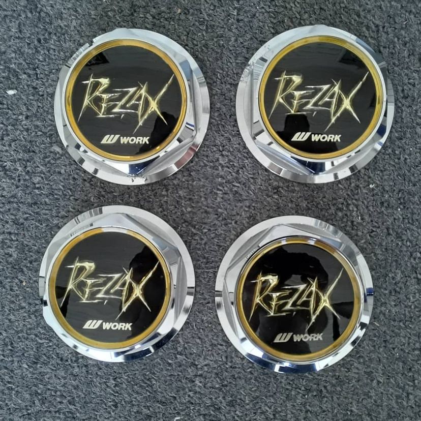 Work Rezax 1 Center Caps - Gold&Black | Rooney wheel