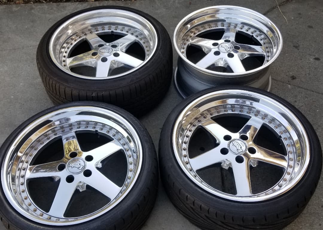 Work Equip 05 Wheels |"19x9.5 &10.5 ET +32 - Raw Chrome