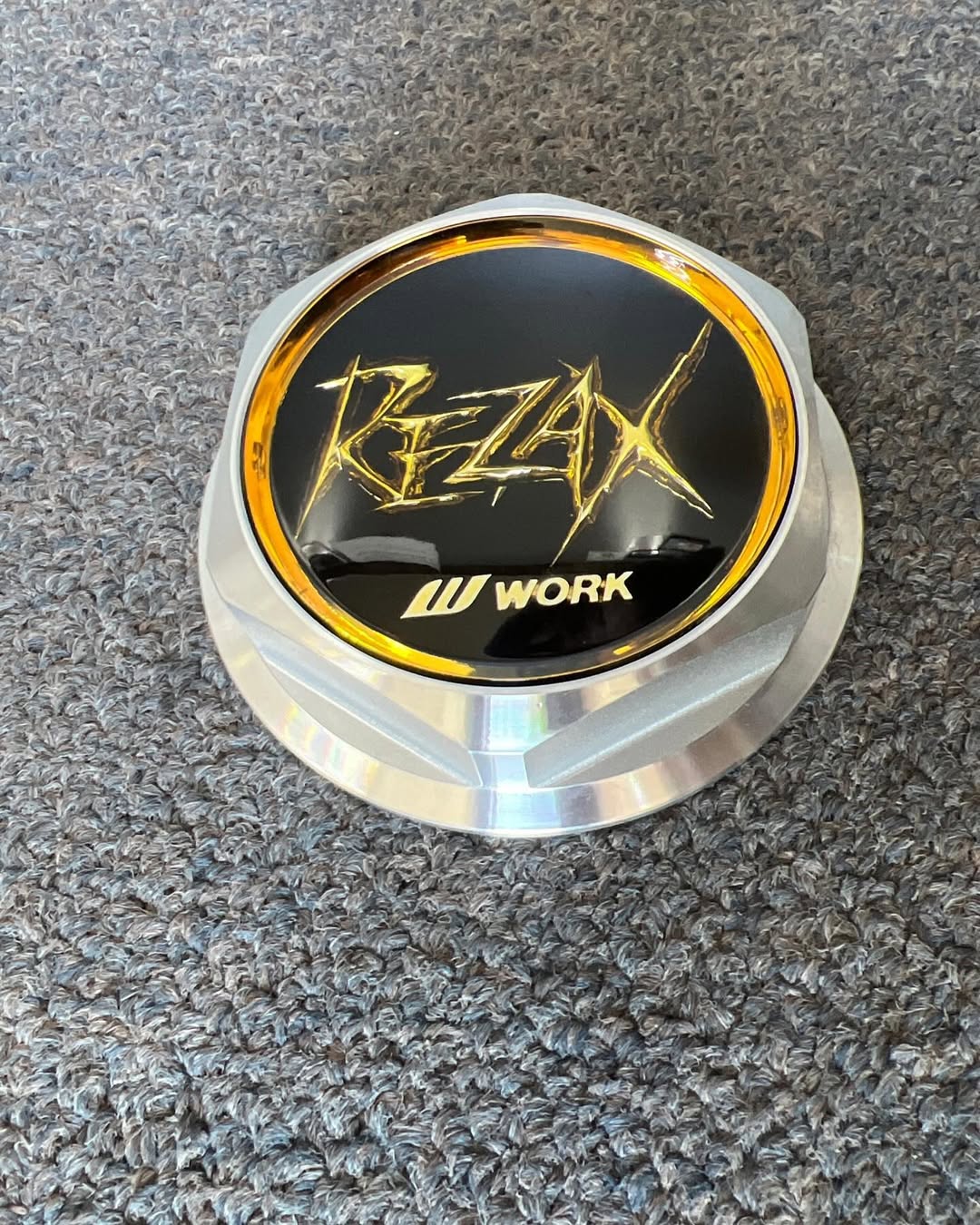 Work Rezax 1 Center Caps | Brand New Gold & Black